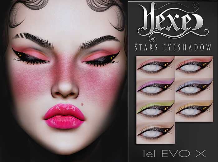 Second Life Marketplace - Hexed - Stars Eyeshadow BOM EVOX