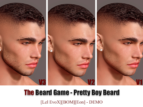 Second Life Marketplace - The Beard Game - Pretty Boy Beard - DEMO!