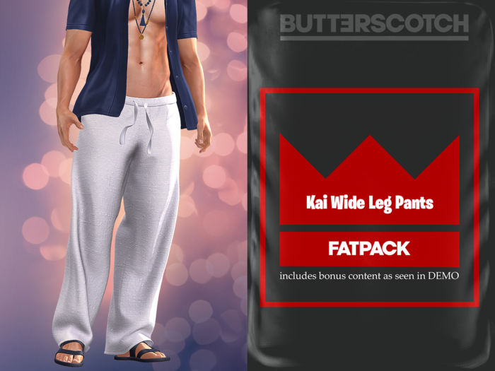 Second Life Marketplace - BUTTERSCOTCH . Kai Pants {FATPACK}