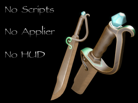 Second Life Marketplace - [Lantern] The Frozen Reach Fantasy Cutlass Kit