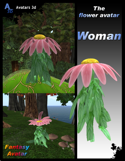 Second Life Marketplace - The flower avatar - Fantasy avatars woman