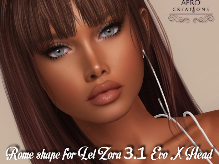 Second Life Marketplace - Rome Shape for Lelutka Zora Evo X 3.1 Head ...