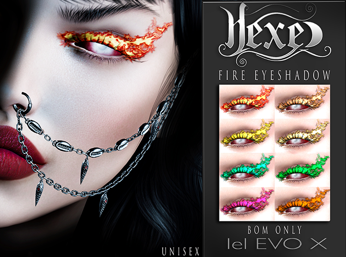 Second Life Marketplace - Hexed - Fire Eyeshadow BOM EVOX