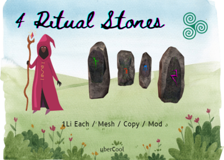 Second Life Marketplace - *uC* Ritual Stones mesh 1Li wicca / pagan