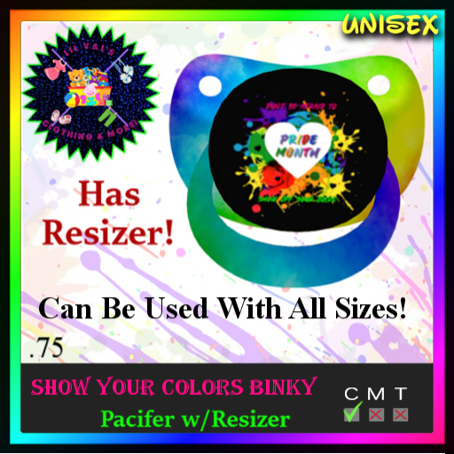Second Life Marketplace - *LVD* Show your Colors Binky/Pacifer - ALL ...
