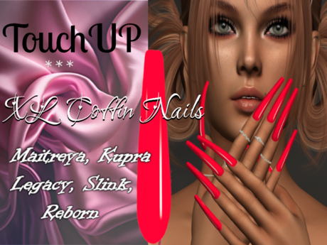 Second Life Marketplace - XL_Coral Coffin Nails