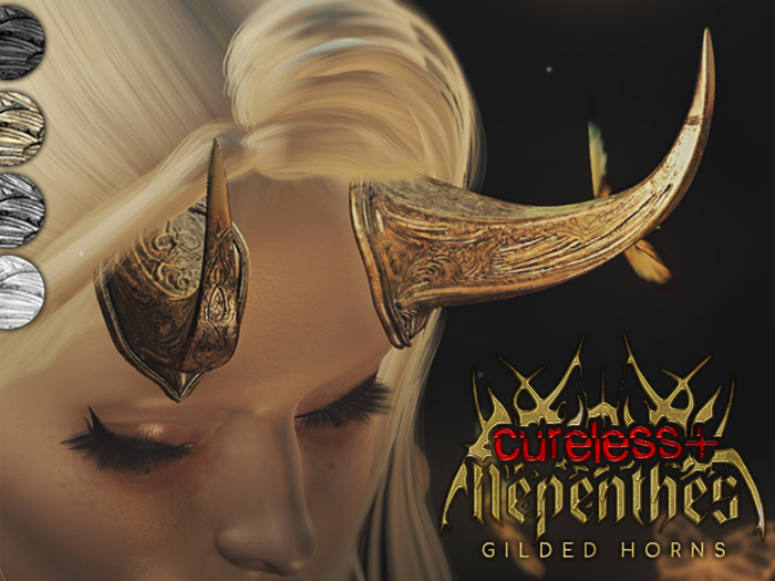 Second Life Marketplace - CURELESS[+] Nepenthes Gilded Horns