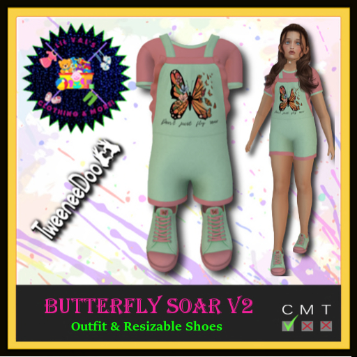 Second Life Marketplace - *LVD* Butterfly Soars Outfit V2 - Tweeneedoo