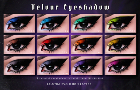 Second Life Marketplace - Just Magnetized - Velour Eyeshadow EVO X