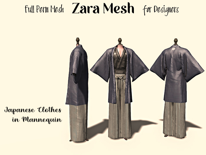 Second Life Marketplace - ZM - Clothes - Japanese Clothes Hakama FUL PERM