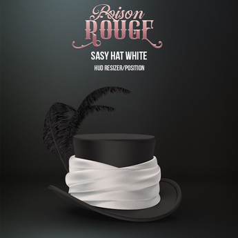 Second Life Marketplace - POISON ROUGE Sasy Hat White
