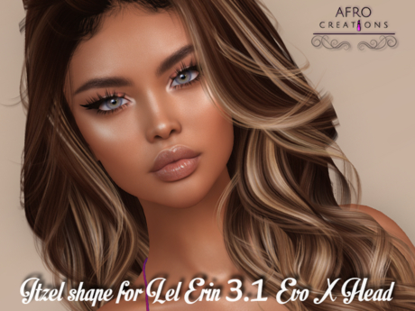 Second Life Marketplace - Itzel Shape Lelutka Erin 3.1 EvoX Head Gen.X ...