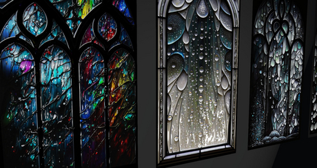 Second Life Marketplace - TGR - Stained Glass - Rain Set F boxed