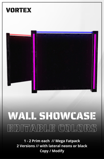 Second Life Marketplace - WALL SHOWCASE, 1 PRIM, 2 VERSIONS - AMAZING ...