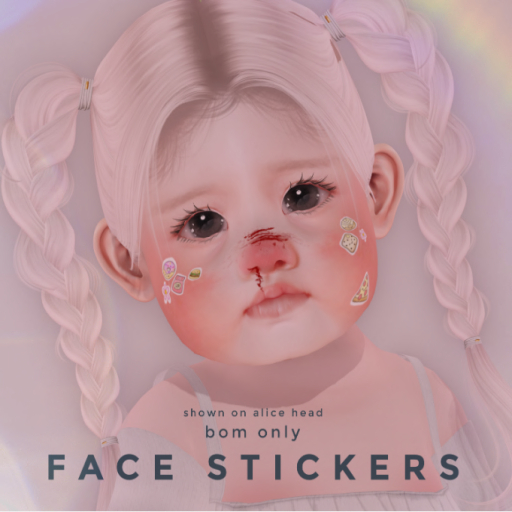 Second Life Marketplace - +Mandu+ Face stickers - dinos {BOM}