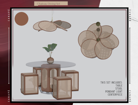 Second Life Marketplace - [Canape] Chateau Dining Set Rust