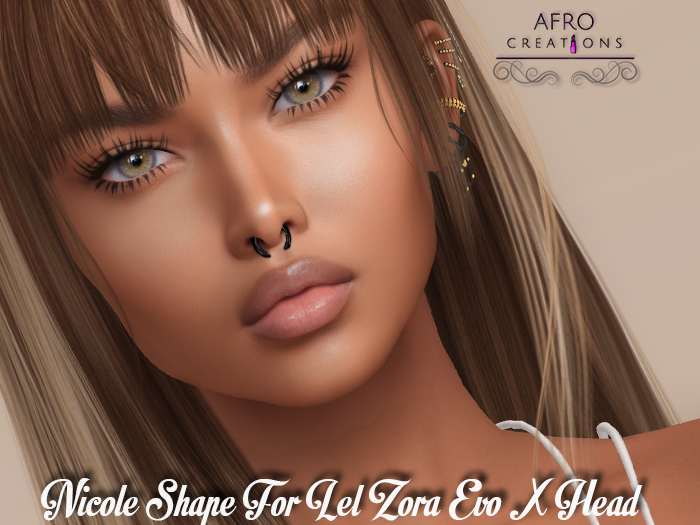 Second Life Marketplace - Nicole Shape for Lelutka Zora Evo X 3.1 Head ...