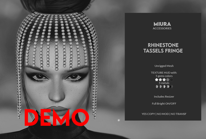 Second Life Marketplace - demo. MIURA - Rhinestone Tassel Fringe