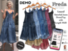 Second Life Marketplace - "Freda" DEMO Laurel Upcycled Jeans Maxi Dress ...