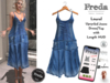 Second Life Marketplace - "Freda" Laurel Upcycled Blue Jeans Maxi Dress ...