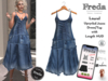 Second Life Marketplace - "Freda" Laurel Upcycled Dark Blue Jeans Maxi ...