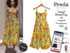 Second Life Marketplace - "Freda" Laurel Ruffle Dress Flowers Yellow ...