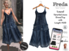 Second Life Marketplace - "Freda" Laurel Upcycled Black Blue Jeans Maxi ...