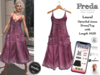 Second Life Marketplace - "Freda" Laurel Upcycled Pink Jeans Maxi Dress ...