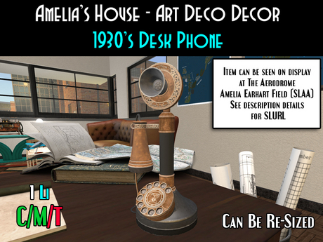 Second Life Marketplace - Amelia's House - Desk Phone