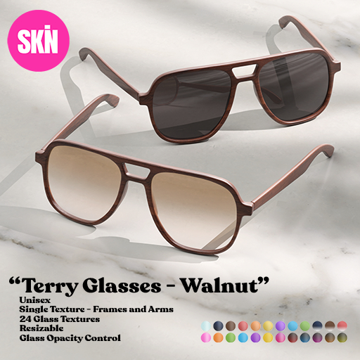 Second Life Marketplace Skn Terry Glasses Walnut
