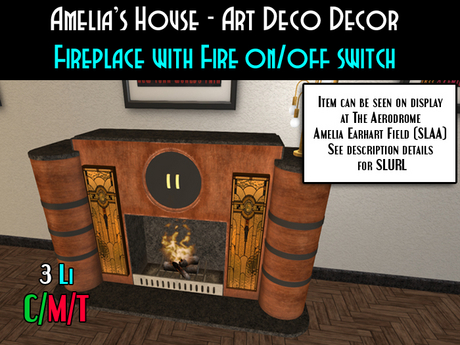 Second Life Marketplace - Amelia's House - Fireplace