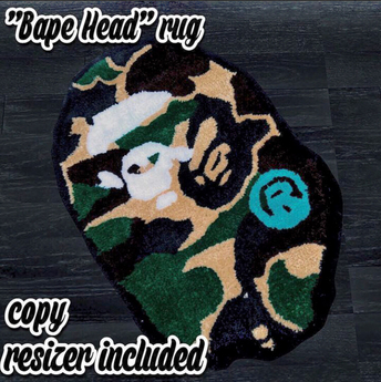 Second Life Marketplace - "ape head" camo rug