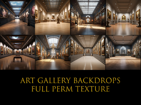 Second Life Marketplace - SATO - Art Gallery Backdrop Full Perm Textures
