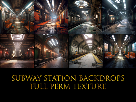Second Life Marketplace - SATO - Subway Station backdrops Full Perm ...
