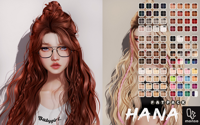 Second Life Marketplace - [monso] Hana Hair /Fatpack