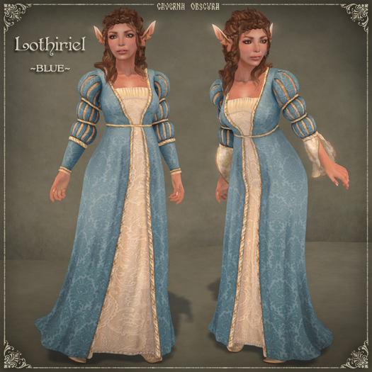 Second Life Marketplace - Lothiriel Gown BLUE by Caverna Obscura