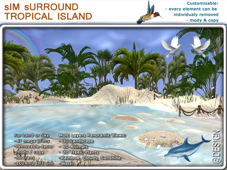 Second Life Marketplace - Tropical Island Sim Surround (DEMO sim ...