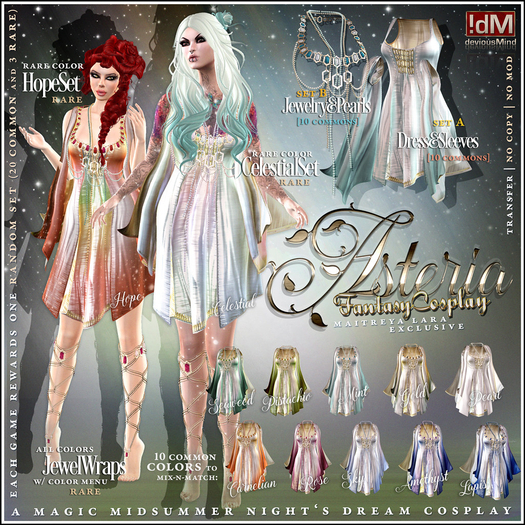 Second Life Marketplace - !dM Asteria **PEARL** Jewelry (BOX #5B LARA)