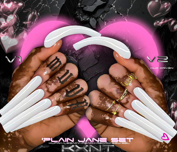 Second Life Marketplace - Kxnt-'Plain Jane Acrylic Set'-(unpacker)