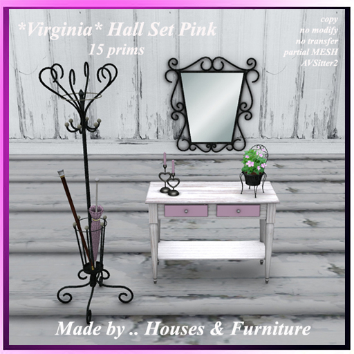Second Life Marketplace - *Virginia* Hall Set Pink