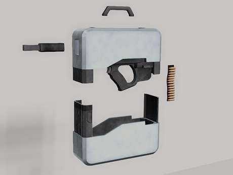 Second Life Marketplace - Briefcase Sub Machine Gun (PROP)