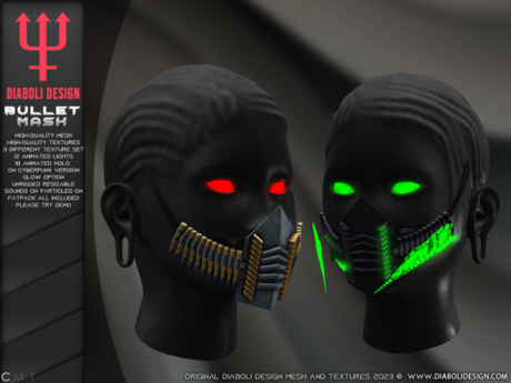 Second Life Marketplace - DIABOLI DESIGN - BULLET MASK
