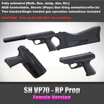 Second Life Marketplace - SH RP Prop Gun - VP70 (Female Version)
