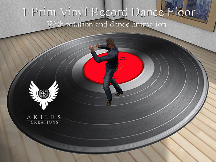 Second Life Marketplace - AKILES CREATIONS Vinyl Record Dance Floor 1 prim