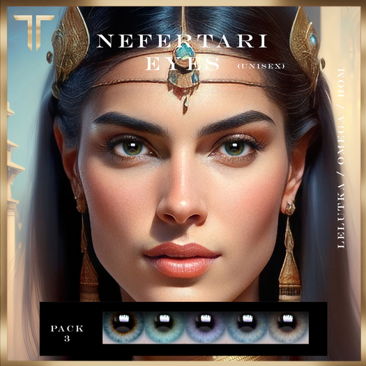 Second Life Marketplace - Tville - Nefertari Eyes PACK3 for Lelutka EVO ...