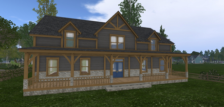 Second Life Marketplace - LH - Ranch - Stable View/Ridge porch rails MP2AP