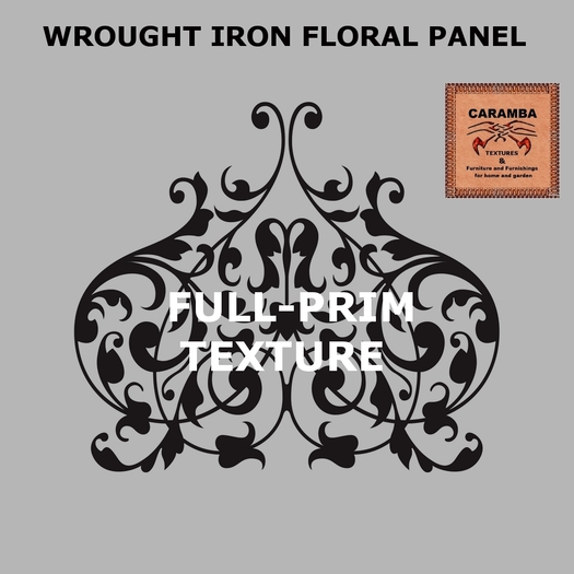 Second Life Marketplace - Wrought iron Floral panel - texture (SALE)