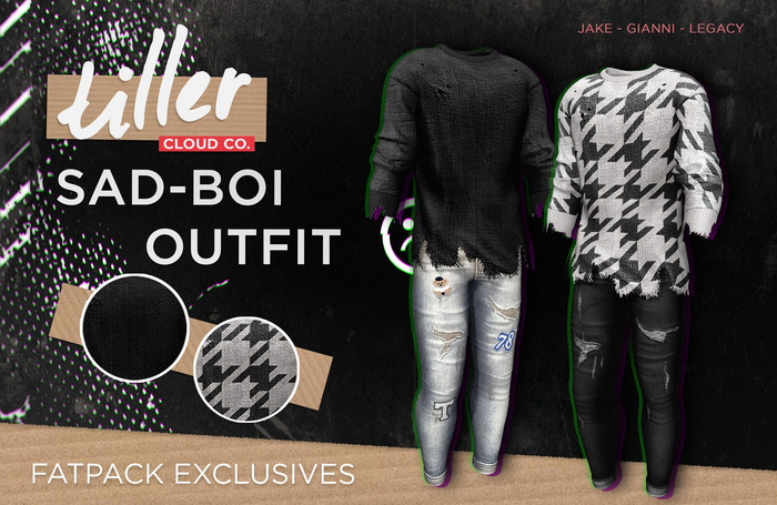 Second Life Marketplace - Tiller // Sad-Boi Outfit (FATPACK)