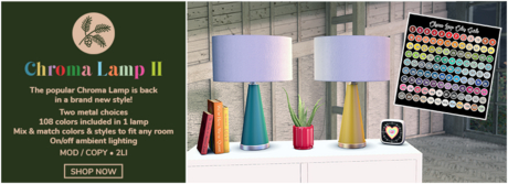 Second Life Marketplace - .spruce. chroma lamp II {silver}