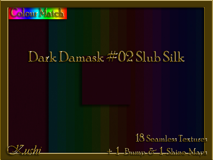 Second Life Marketplace - Dark Damask #02 Slub Silk Solid Seamless ...